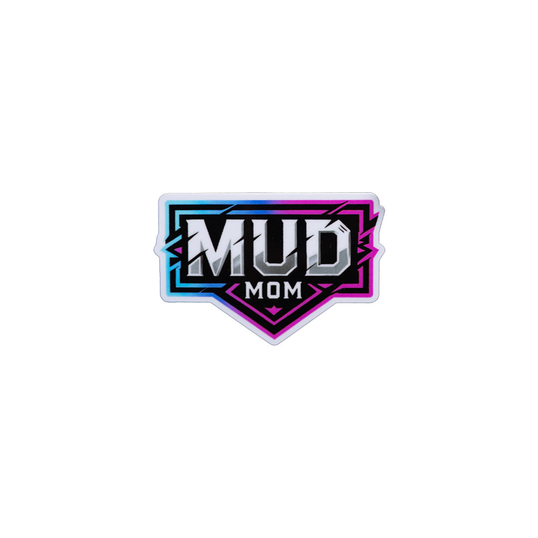 Tri-Color Logo Sticker – Mud Mom